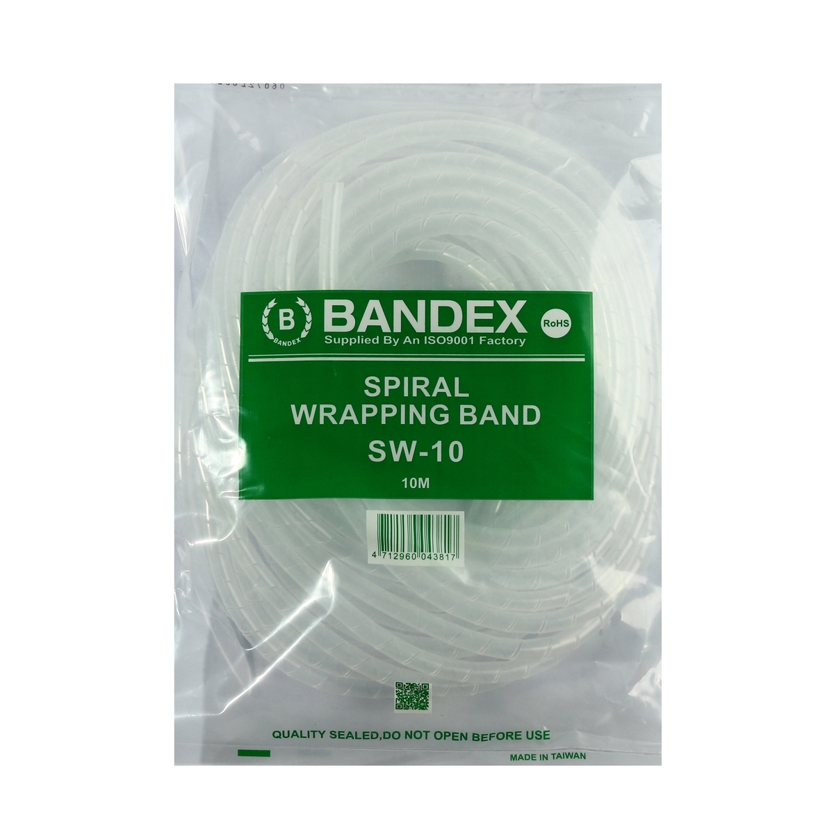 BANDEX SW-10 ไส้ไก่ พันสายไฟ 10 เมตร(สีขาว-ใส) - Good Office Store